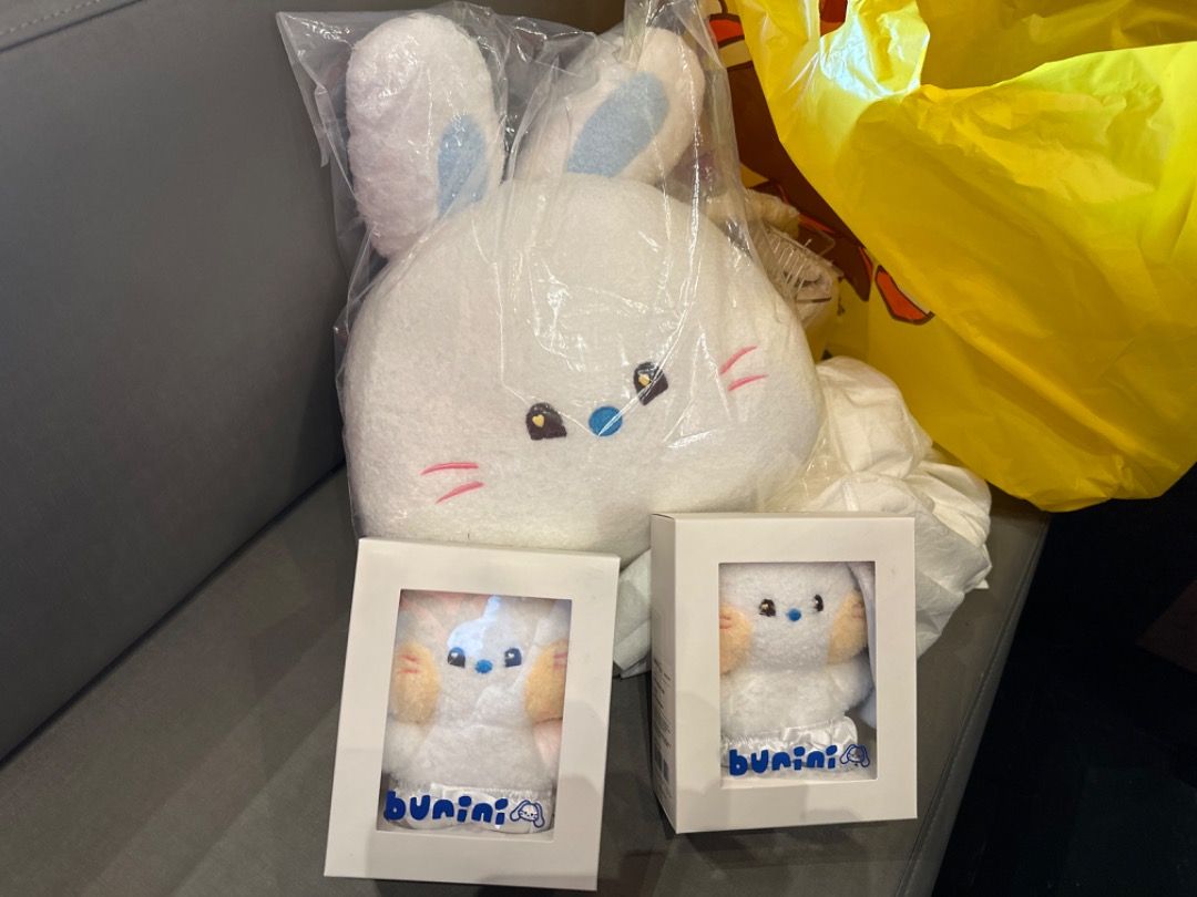 bunini newjeans nwjns rabbit costume plush rabbit face cushion, Hobbies ...