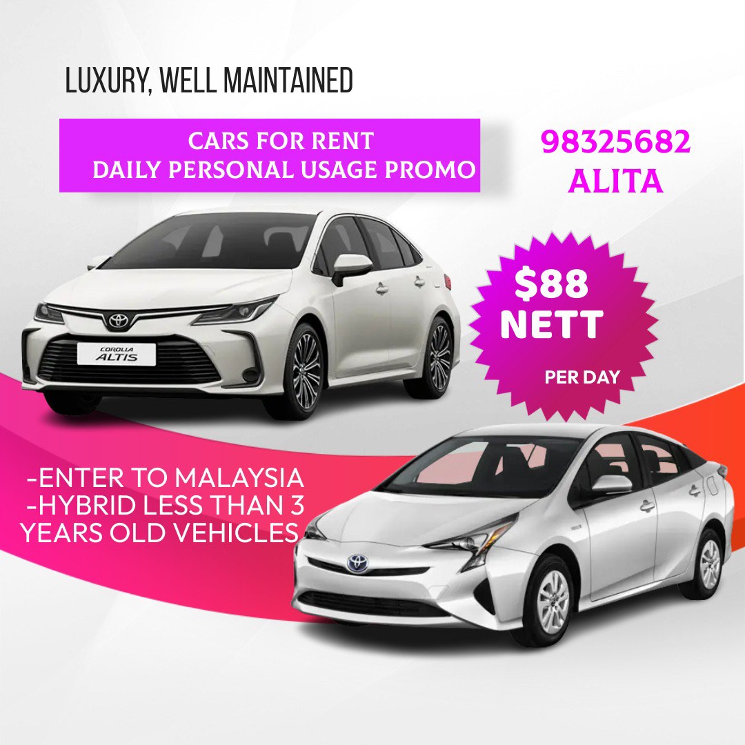 Short term car rental to Malaysia , Cars, Car Rental on Carousell