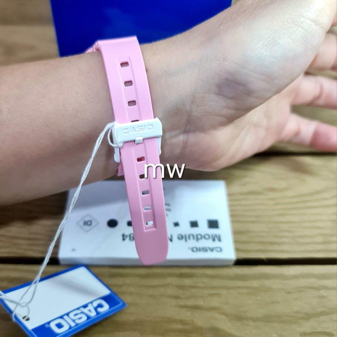 Casio pink ladies girls kids digital quartz resin watch preschool child ...
