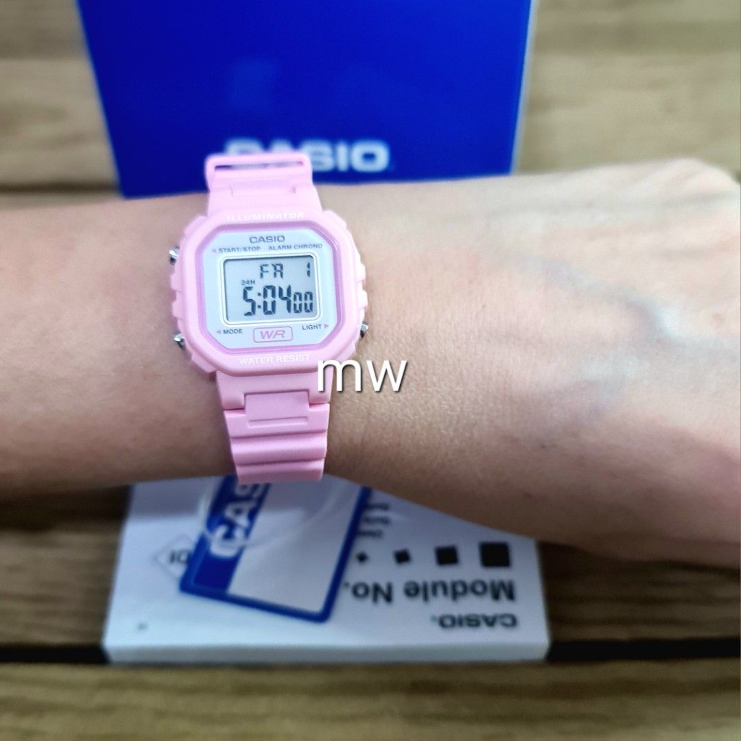 Casio pink ladies girls kids digital quartz resin watch preschool child ...