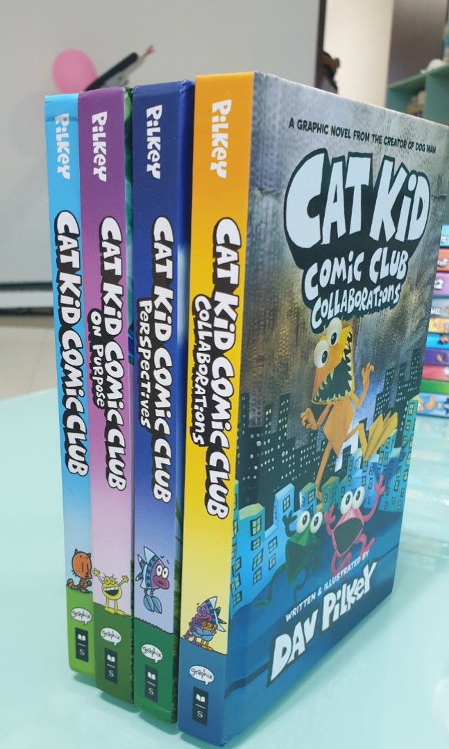 Cat Kid Comic Club by Dav Pilkey (4 handcover books for $22) 1 book for ...