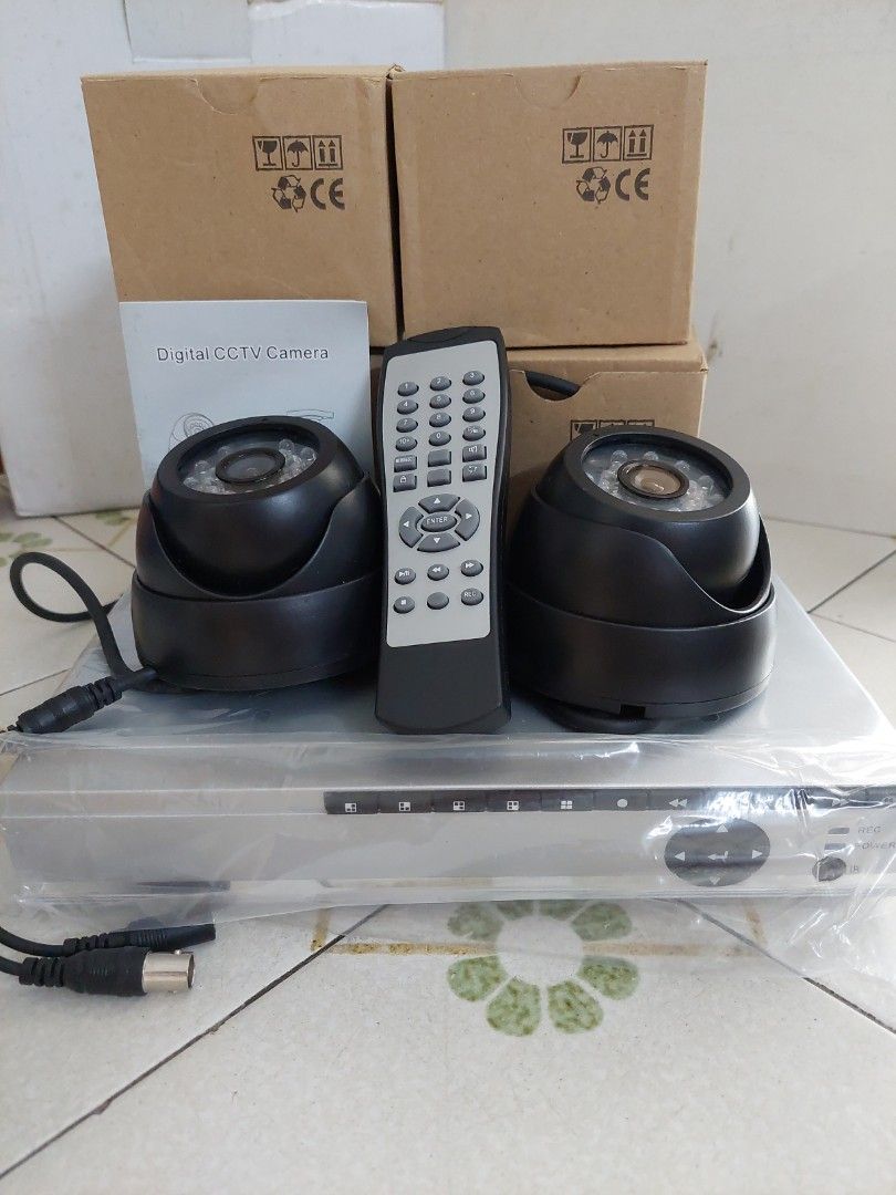CCTV Coaxial system with 4 IR Cameras, Furniture & Home Living ...