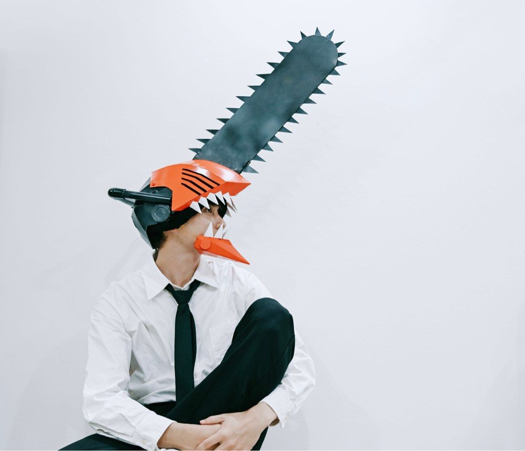 Chainsaw Man Lifesize Cosplay Costume Helmet, Hobbies & Toys ...