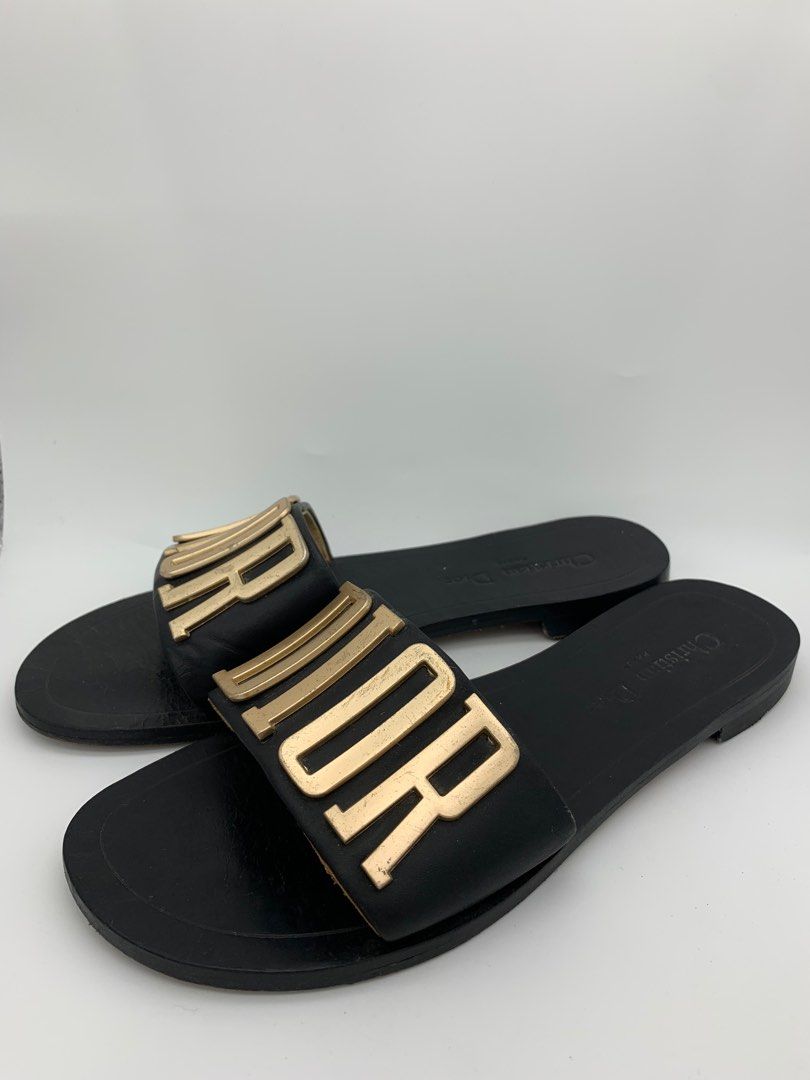 Christian Dior Evolution Slide in Black and Gold, Luxury, Sneakers ...