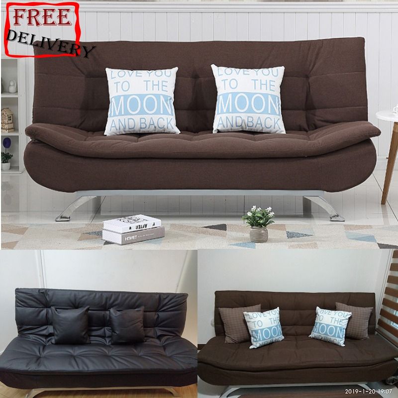 Cloth, PVC leather Sofa Bed small size unit folding sofa, Furniture ...