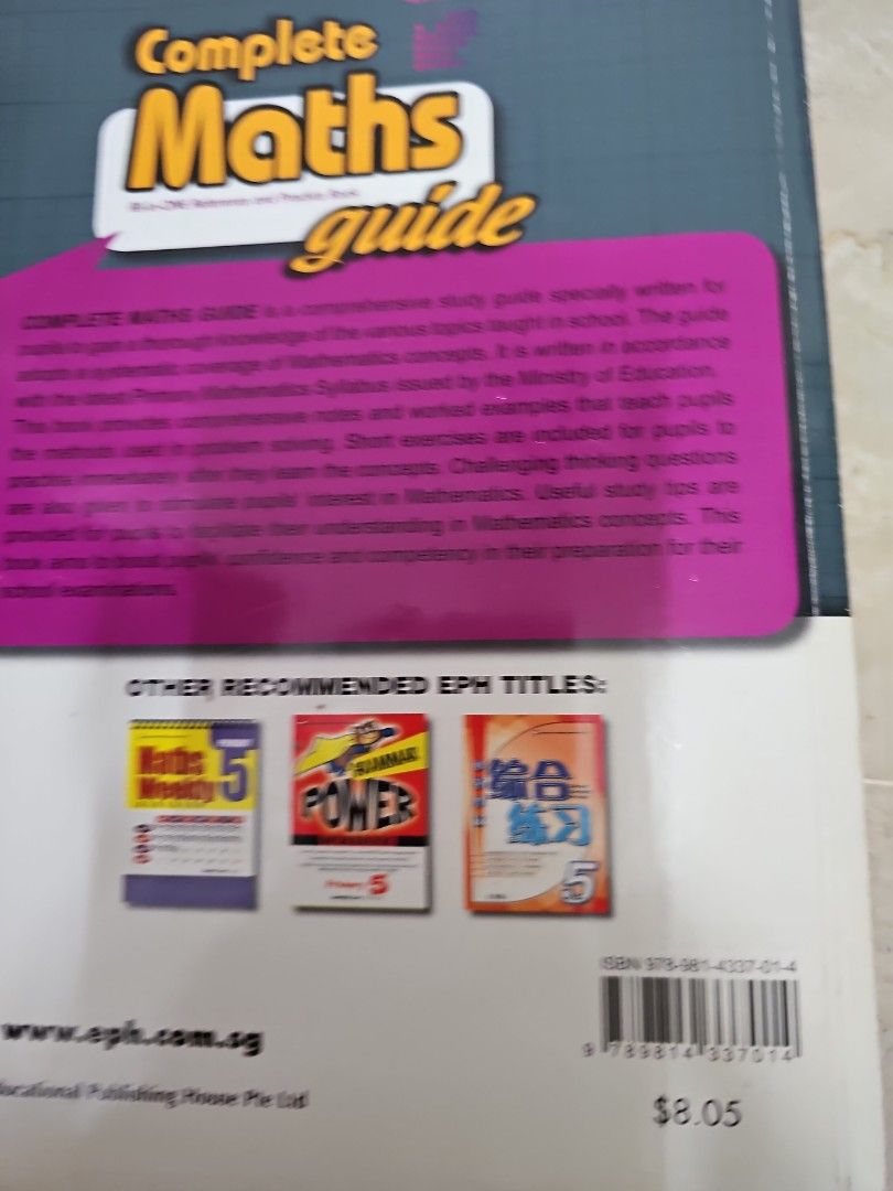 Complete Maths Guide Primary 5, Hobbies & Toys, Books & Magazines ...