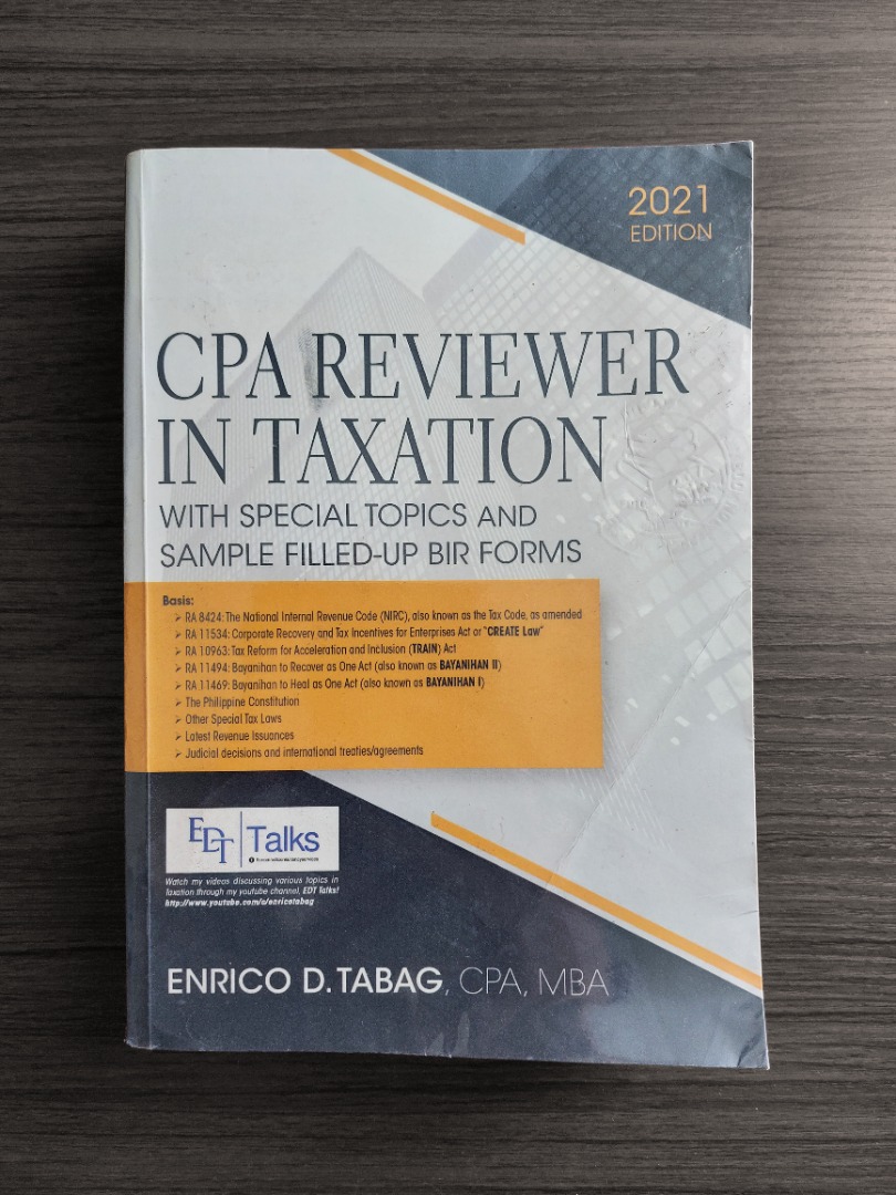 CPA Reviewer in Taxation with Special Topics and Sample Filled-Up BIR ...