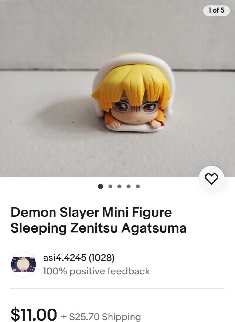 Demon Slayer Zenitsu Sleeping Mini Figure on Carousell