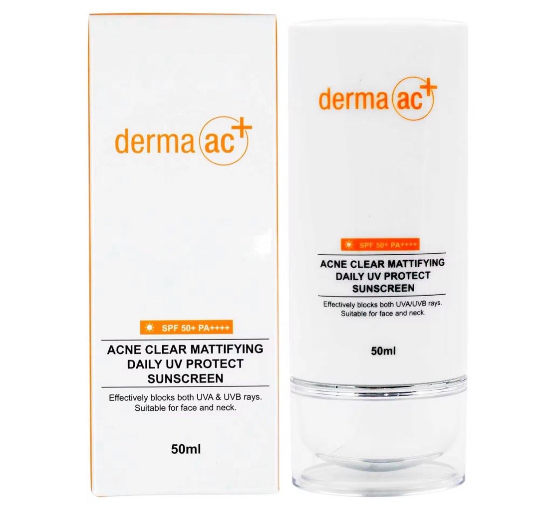 Derma AC+ Acne Clear Mattifying Daily UV Protect Sunscreen SPF50+ PA ...