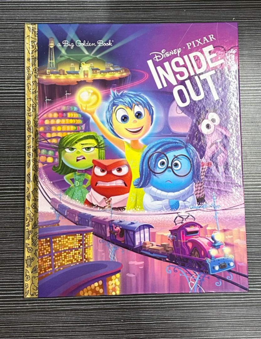 Disney pixar inside out a big golden book english storybook, 興趣及遊戲, 書本 ...
