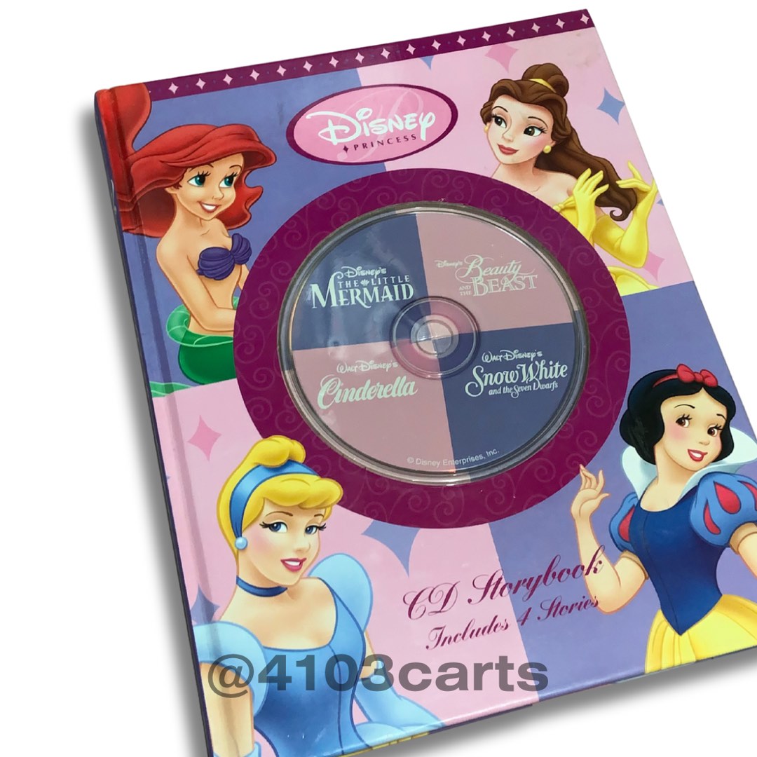 Disney Princess CD Storybook Includes 4 Stories (Princess Ariel, Belle ...