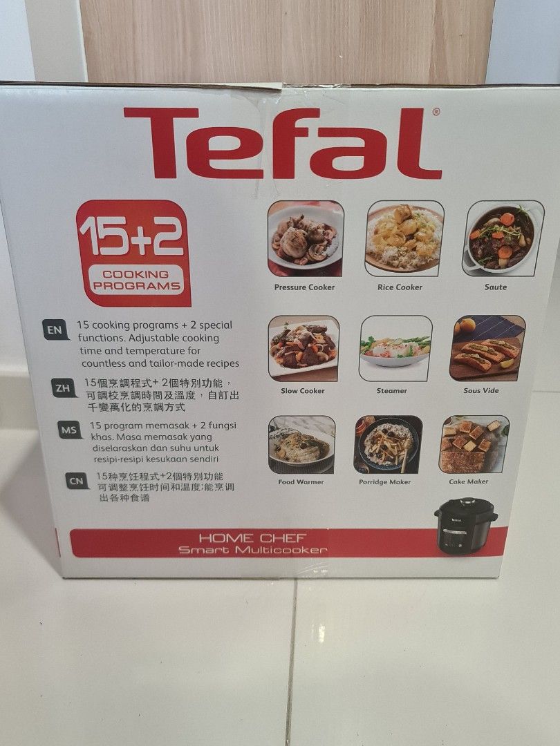 Tefal Home Chef Smart 6L Multi-Purpose Electric Pressure Cooker, TV ...