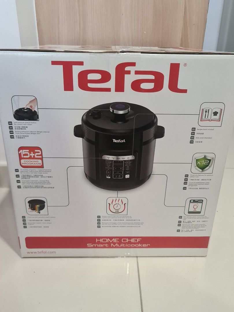 Tefal Home Chef Smart 6L Multi-Purpose Electric Pressure Cooker, TV ...