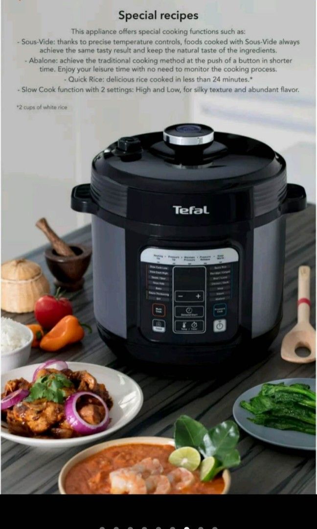 Tefal Home Chef Smart 6L Multi-Purpose Electric Pressure Cooker, TV ...