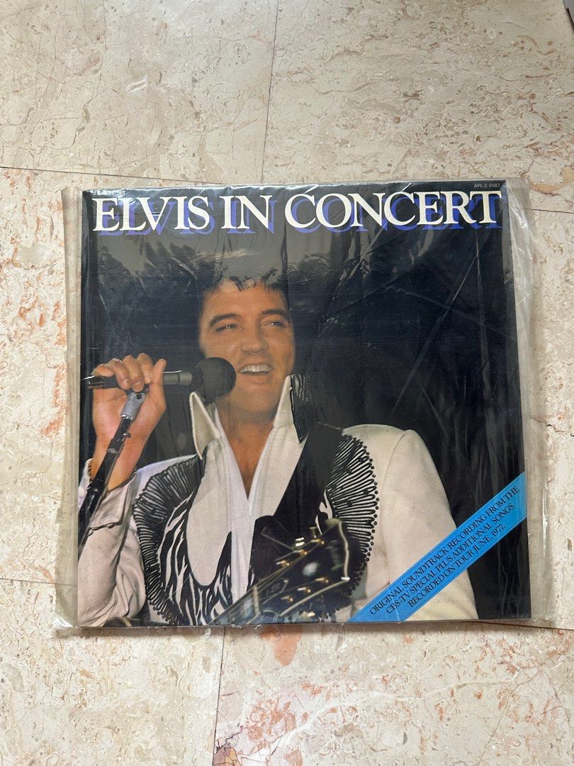 Elvis in Concert Vinyl, Hobbies & Toys, Music & Media, Vinyls on Carousell