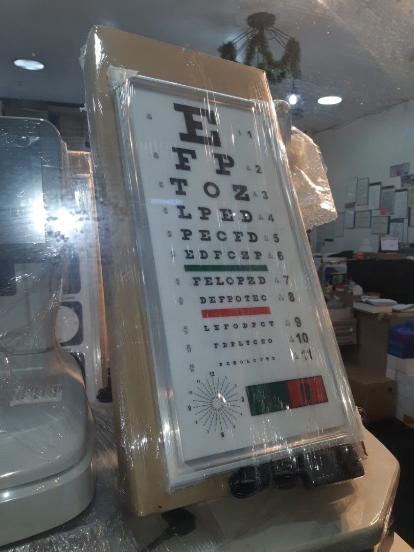 Eyesight Eye Test Sight Chart Board Illuminated Snellen Vision Acuity ...