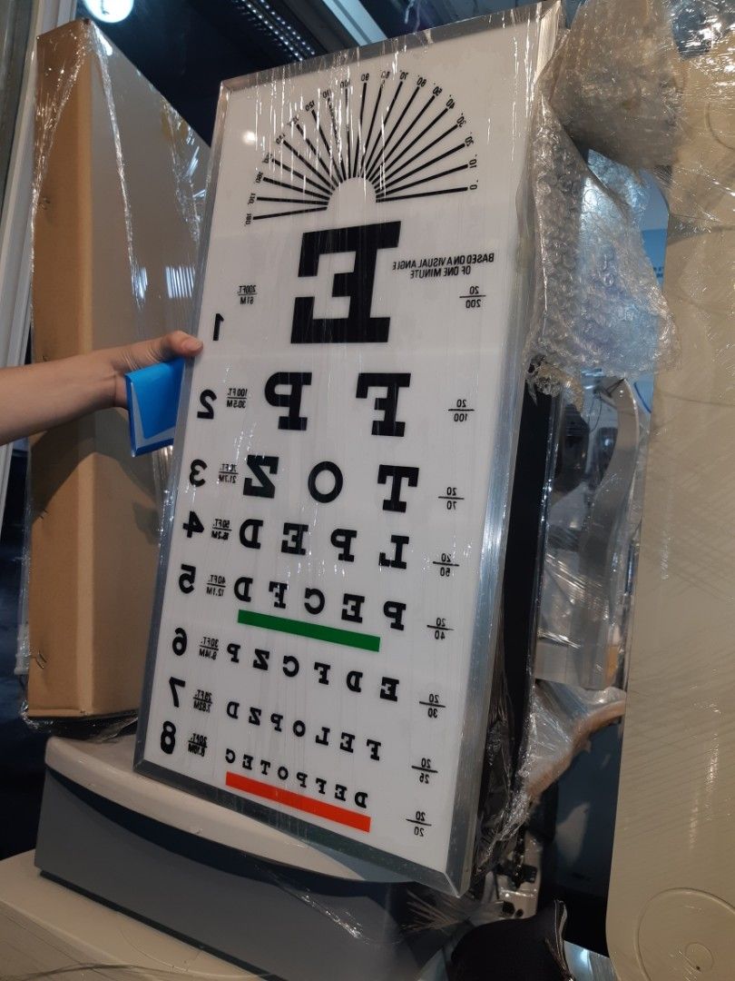 Eyesight Eye Test Sight Chart Board Illuminated Snellen Vision Acuity ...