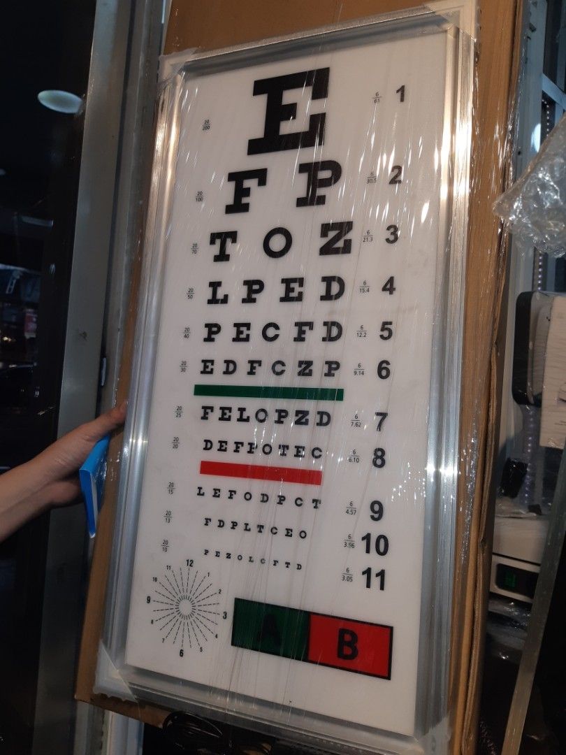 Eyesight Eye Test Sight Chart Board Illuminated Snellen Vision Acuity ...