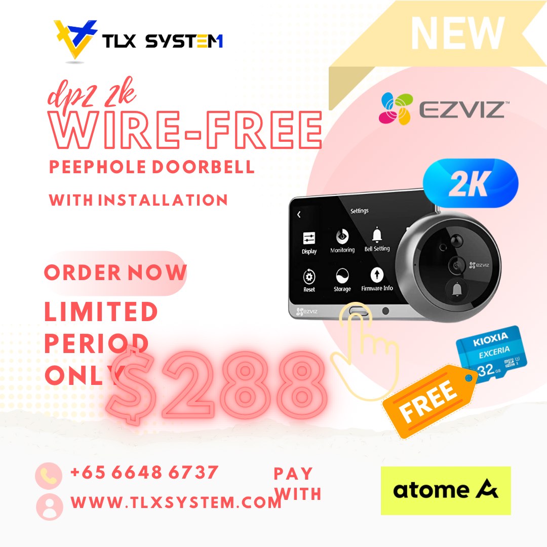 EZVIZ DP2 2K Touch Screen Wired Free Doorbell with Standard Installation CCTV, Furniture & Home ...