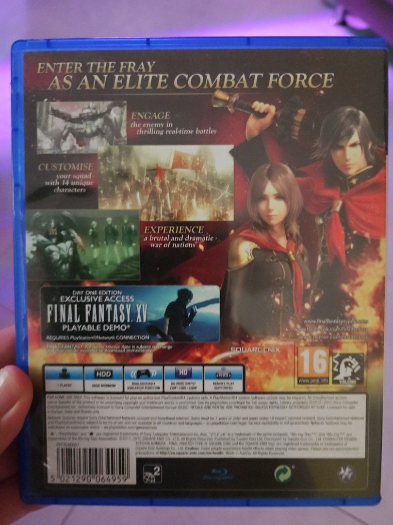 Final Fantasy Type 0 PS4, Video Gaming, Video Games, PlayStation on ...