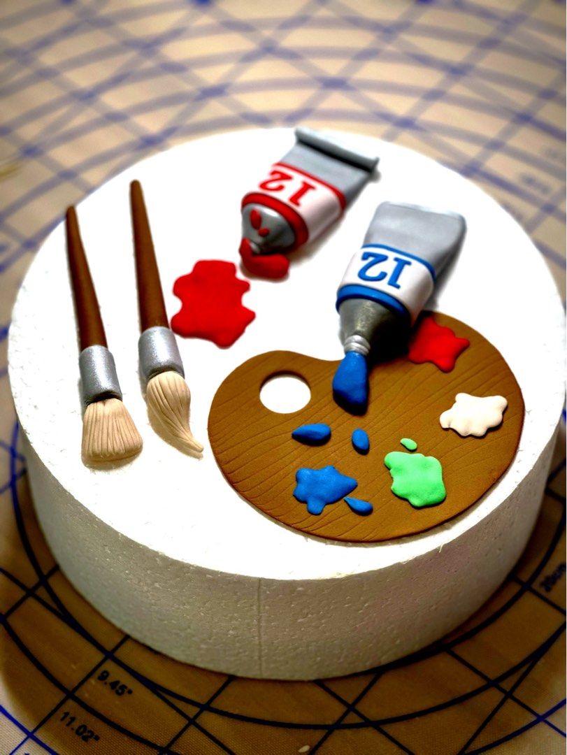 Fondant Topper - paint/artist themed, Food & Drinks, Other Food ...