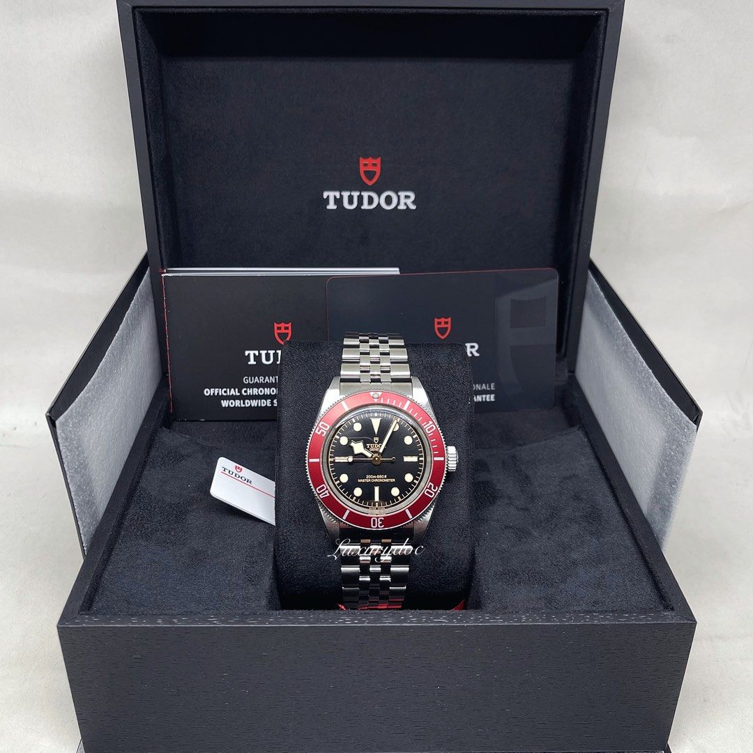 FS.BNIB TUDOR BLACK BAY 5 LINK JUBILEE BURGUNDY AUTOMATIC MASTER ...