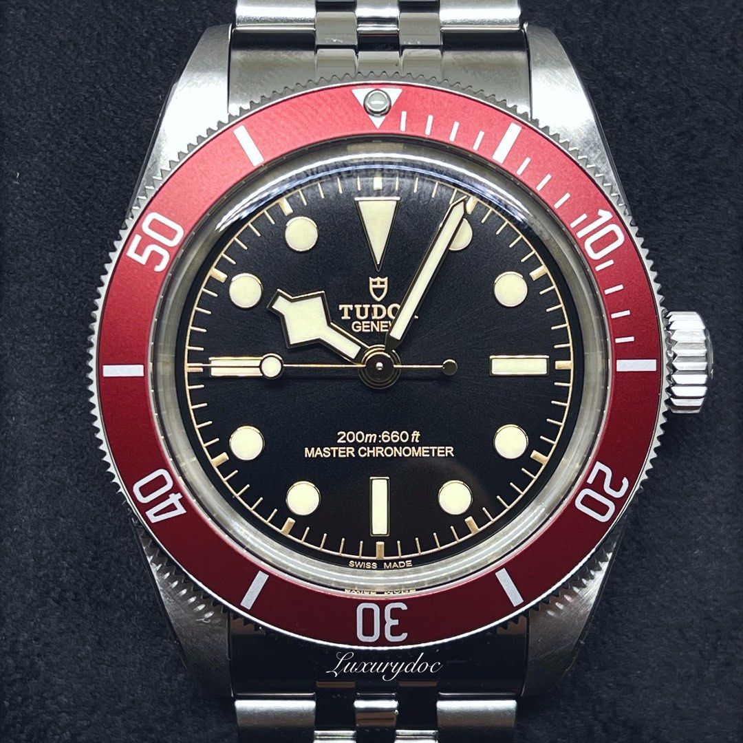 FS.BNIB TUDOR BLACK BAY 5 LINK JUBILEE BURGUNDY AUTOMATIC MASTER ...