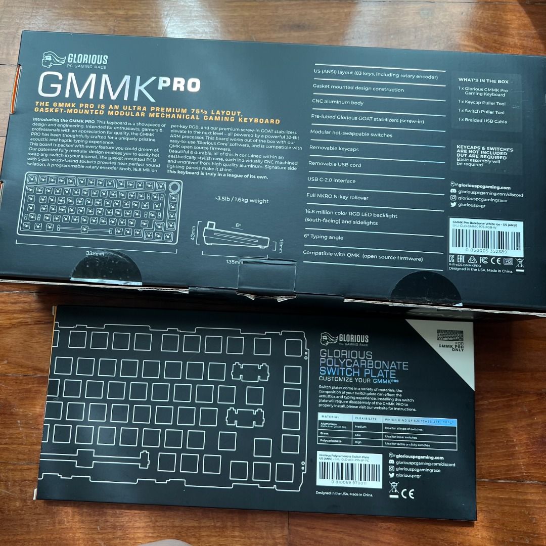 Glorious GMMK Pro 75% Barebones Keyboard (White Ice), Computers & Tech, Parts & Accessories ...
