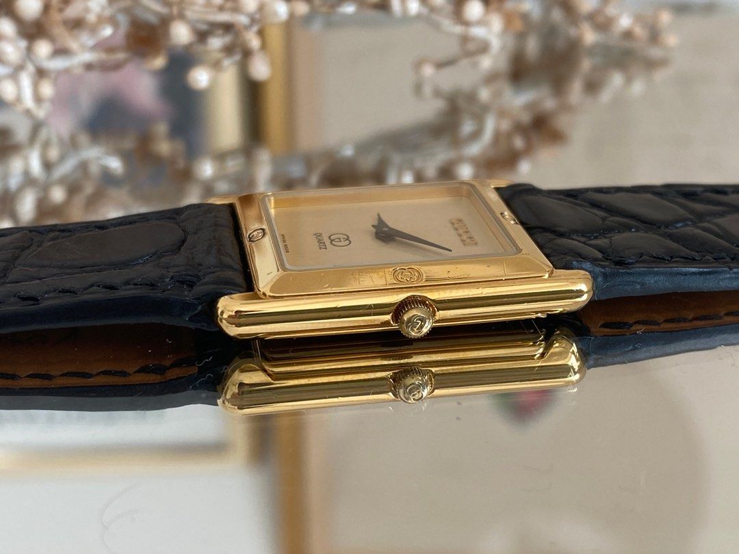 Gucci Tank Classic Vintage Gold Quartz Watch For amen, Luxury, Watches ...