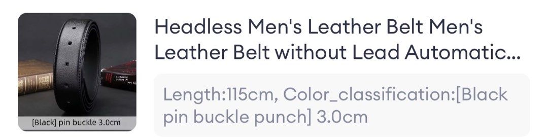 Headless Men leather belt, Men's Fashion, Watches & Accessories, Belts ...
