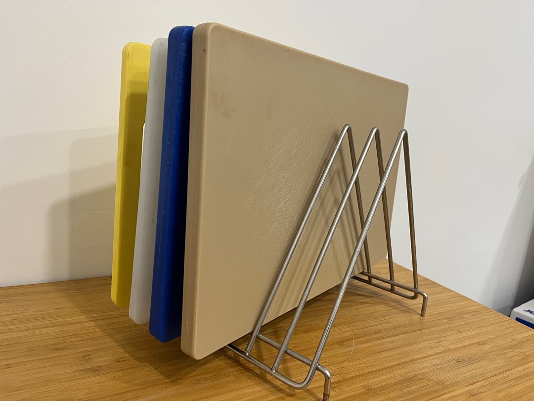 Heavy Duty Stainless Steel Cutting Board Rack Stand, Furniture & Home ...