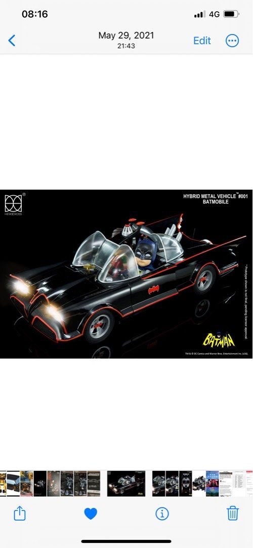 Herocross Batman TV series Batmobile (1966 version), Hobbies & Toys ...