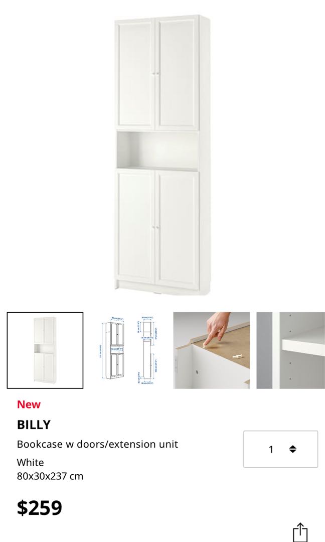 IKEA Billy shelf, Furniture & Home Living, Furniture, Shelves, Cabinets ...