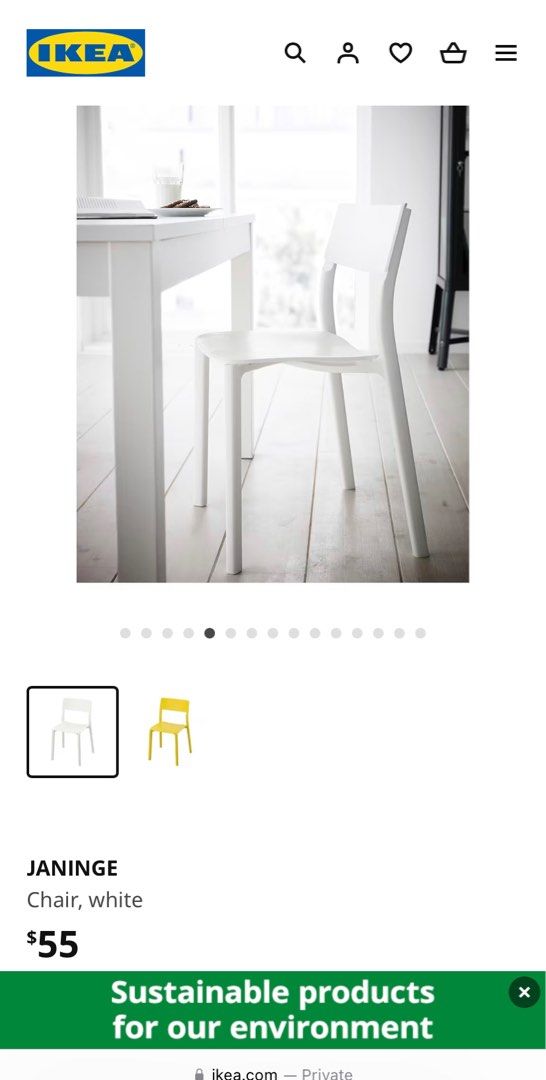 IKEA Melltorp table and Janinge Chair, Furniture & Home Living ...