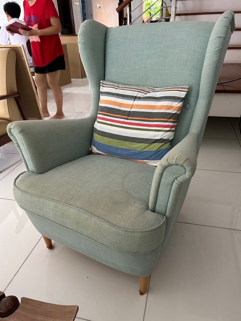 IKEA Strandmon arm chair, Furniture & Home Living, Furniture, Chairs on ...