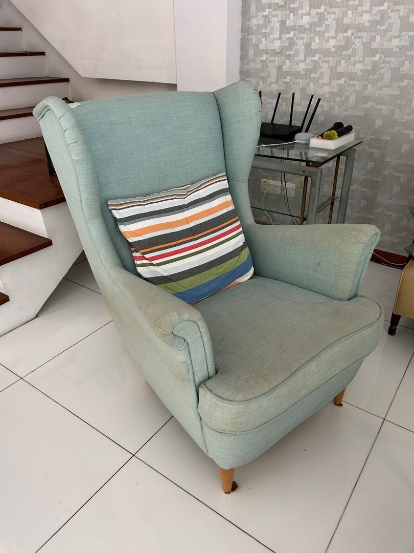 IKEA Strandmon arm chair, Furniture & Home Living, Furniture, Chairs on ...