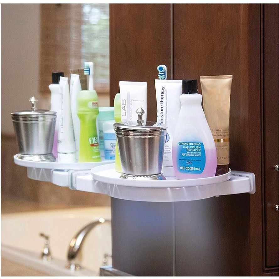 INSTAHANG Rotating Shelf, Storage Organizer Wall-Mounted Shelf for ...