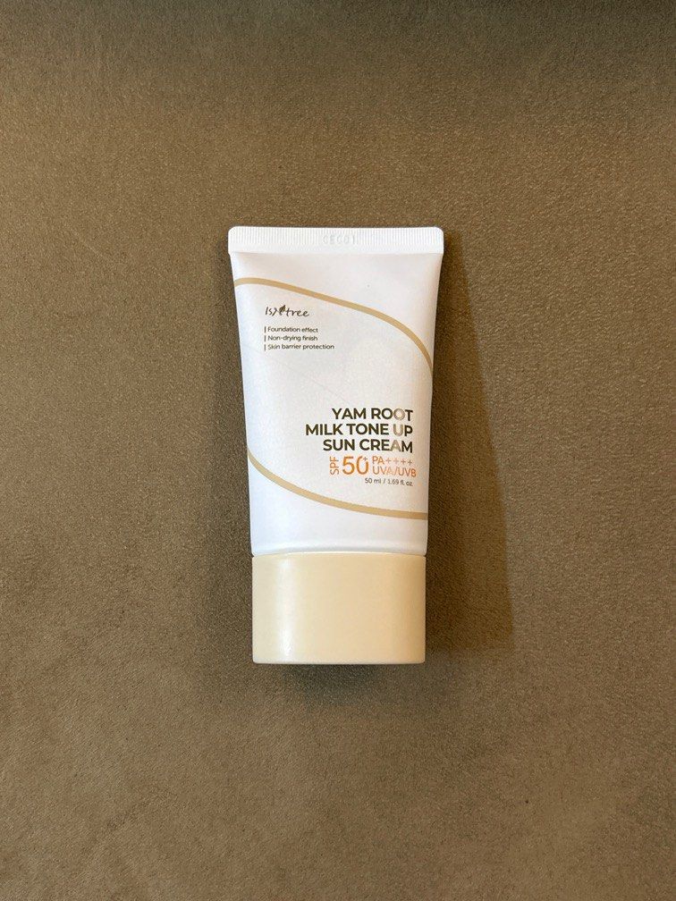 Isntree Yam Root Milk Tone Up Sun Cream SPF 50 PA++++ Korean Tinted ...