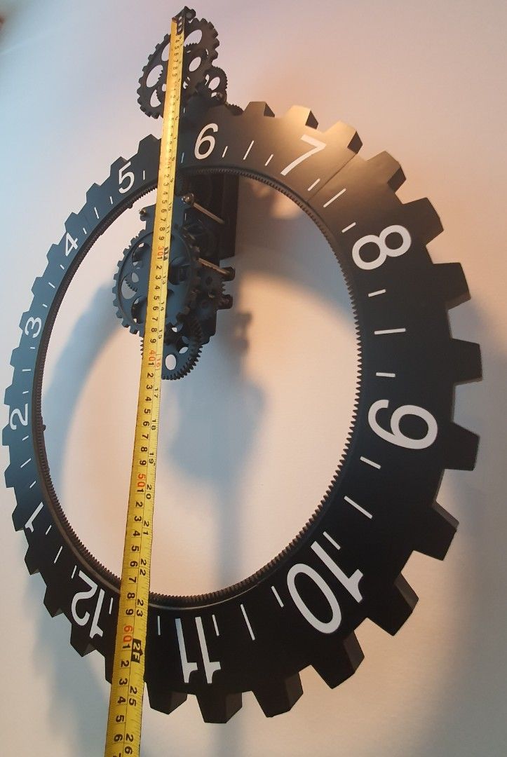 KIKKERLAND Art-In-Motion Big Wheel Wall Clock - Black (Dutch design ...