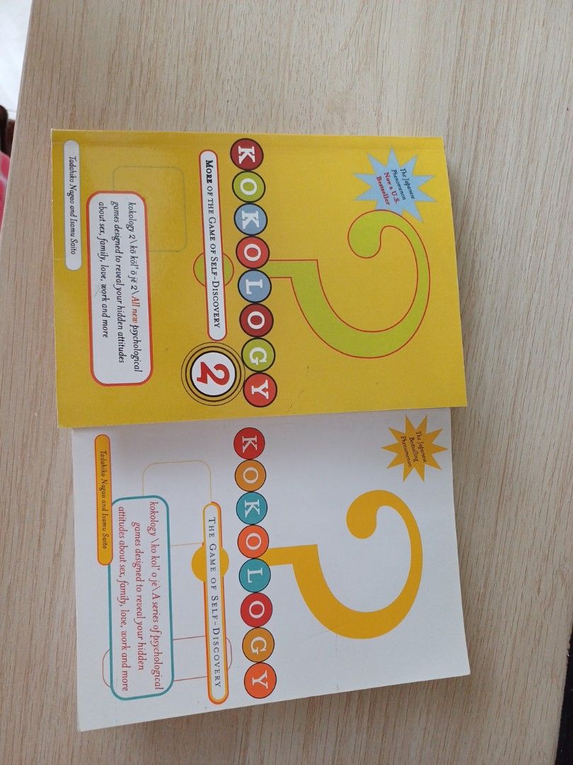 Kokology (self discovery psychological game) book 1 and 2 on Carousell