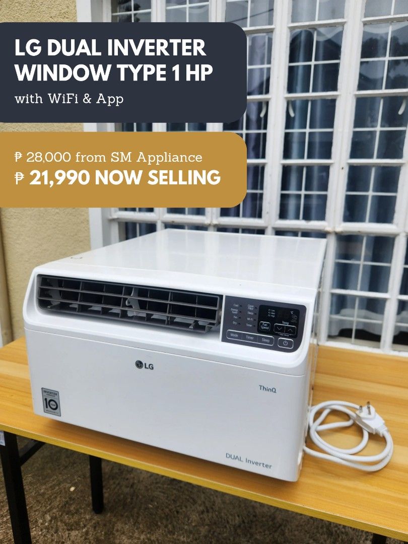 LG Dual Inverter Window Type 1HP | Smart Wifi, TV & Home Appliances ...