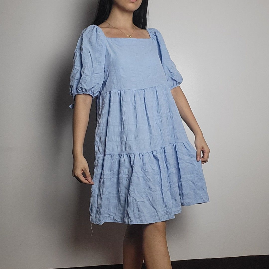 Light blue sheer dress, Women's Fashion, Dresses & Sets, Dresses on ...