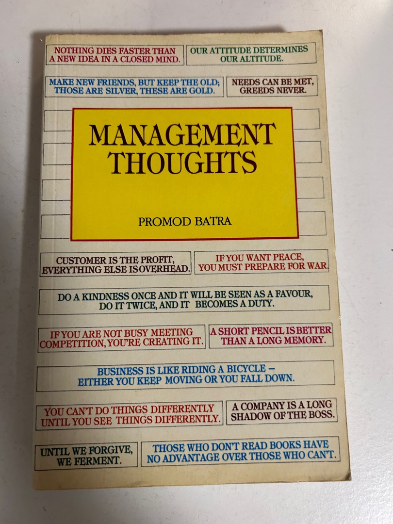 Management thoughts, Hobbies & Toys, Books & Magazines, Fiction & Non ...