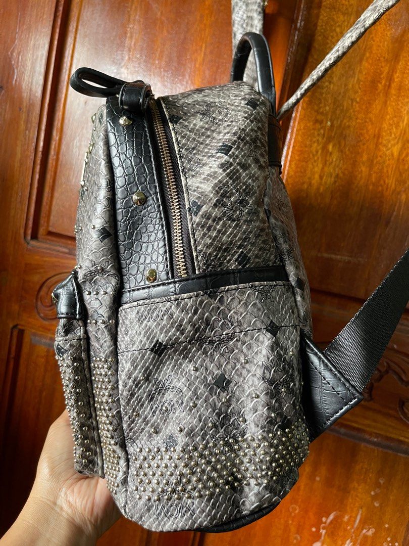 MCM Phyton Snake Skin Backpack on Carousell