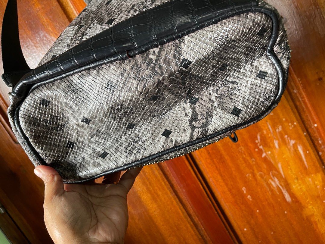 MCM Phyton Snake Skin Backpack on Carousell