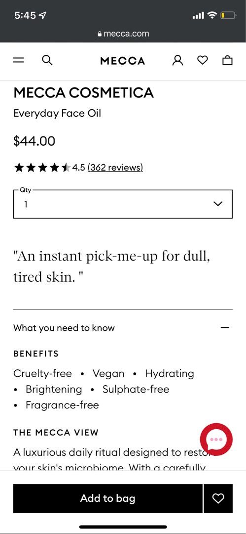 Mecca Cosmetica Everyday Face Oil, Beauty & Personal Care, Face, Face Care on Carousell