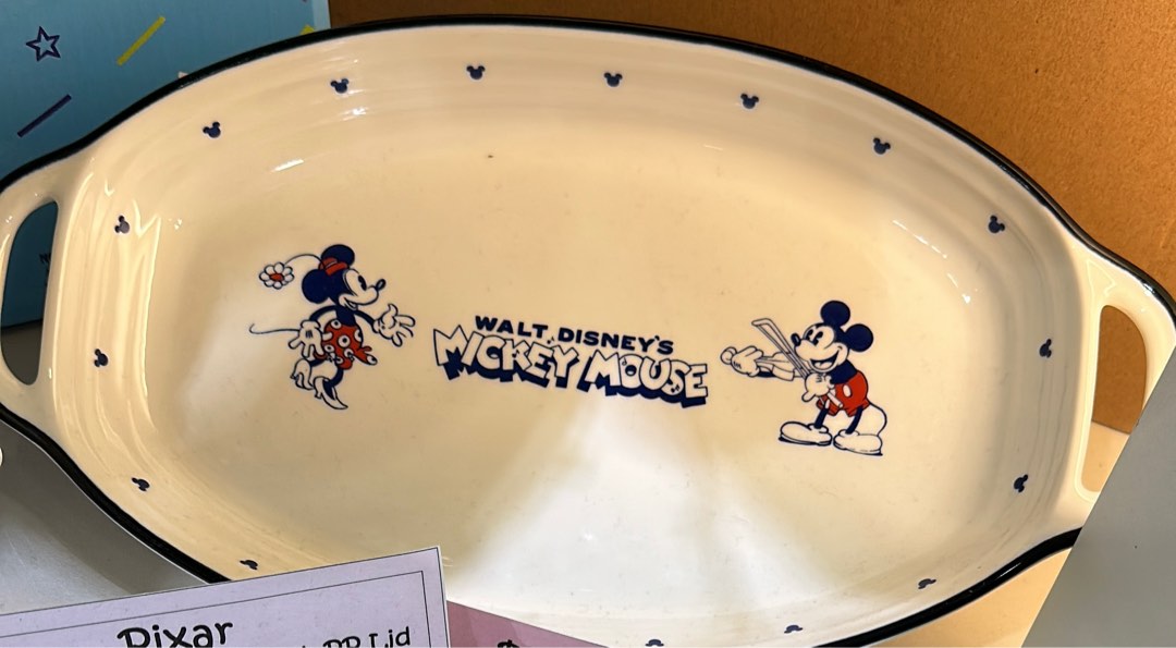 Mickey Mouse large dish plate Walt Disney's, Furniture & Home Living ...