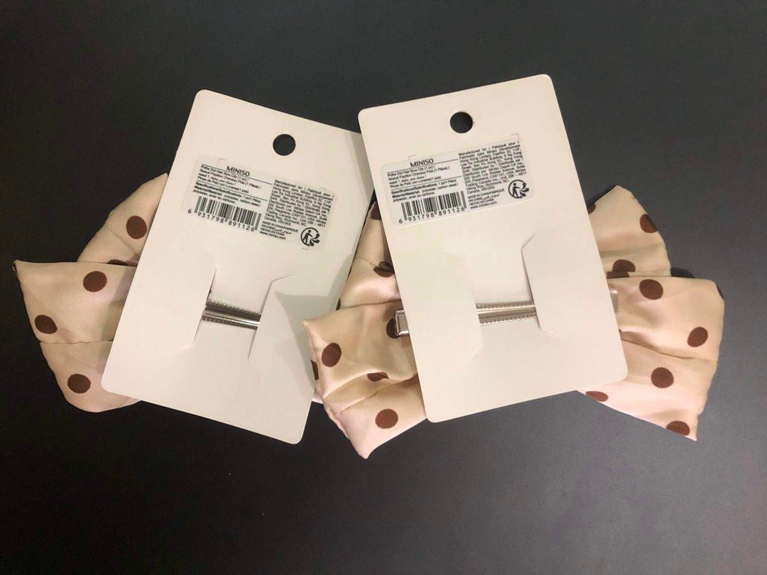 Miniso Polkadot Bow Clip on Carousell