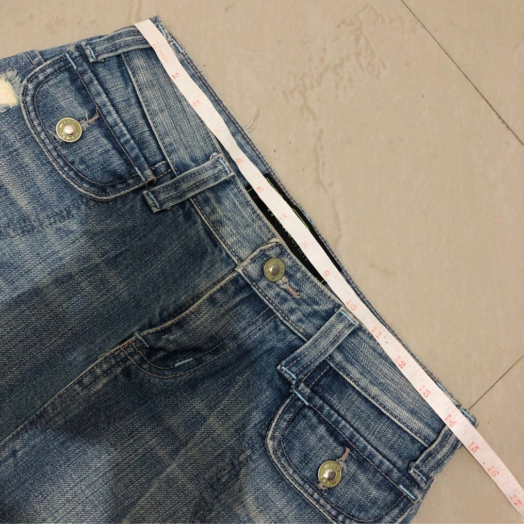 mintdenim - perfect y2k retro vintage style denim maong tattered mini ...