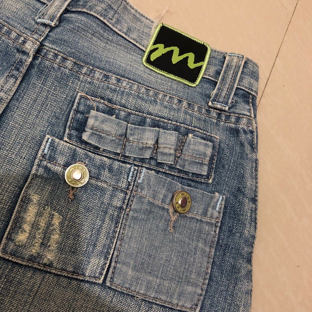 mintdenim - perfect y2k retro vintage style denim maong tattered mini ...